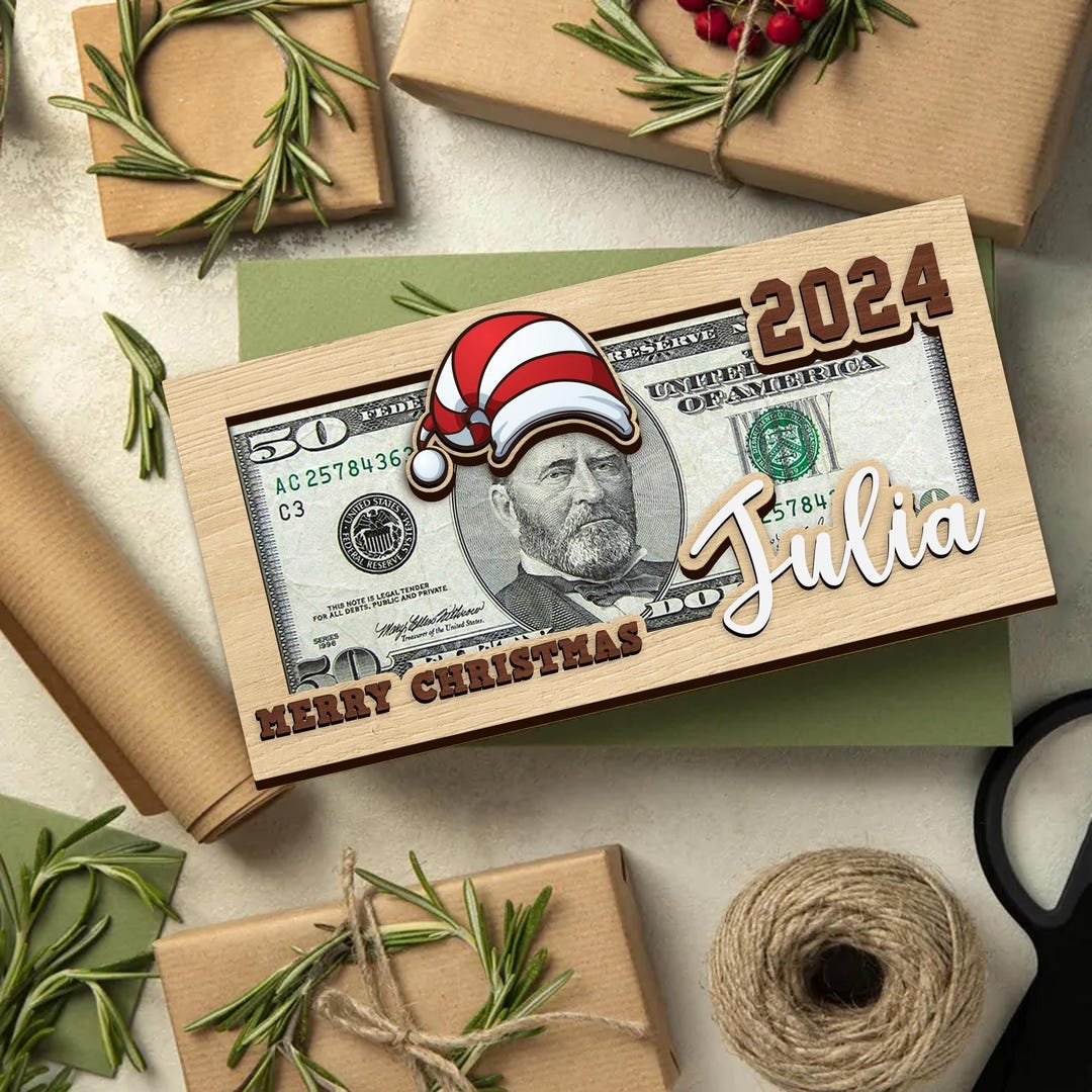 Personalized Santa Money Cards Christmas Money Holder With Name ...