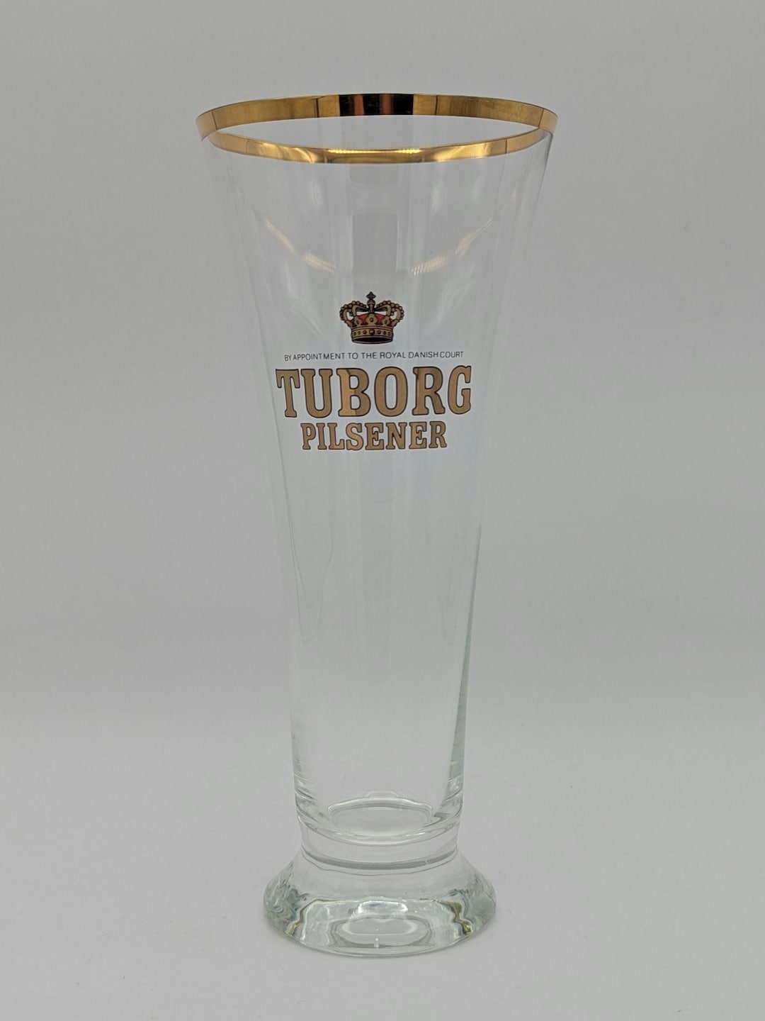 Vintage Tuborg Pilsener Glass 0.3L – Gold Trimmed With Royal Danish ...