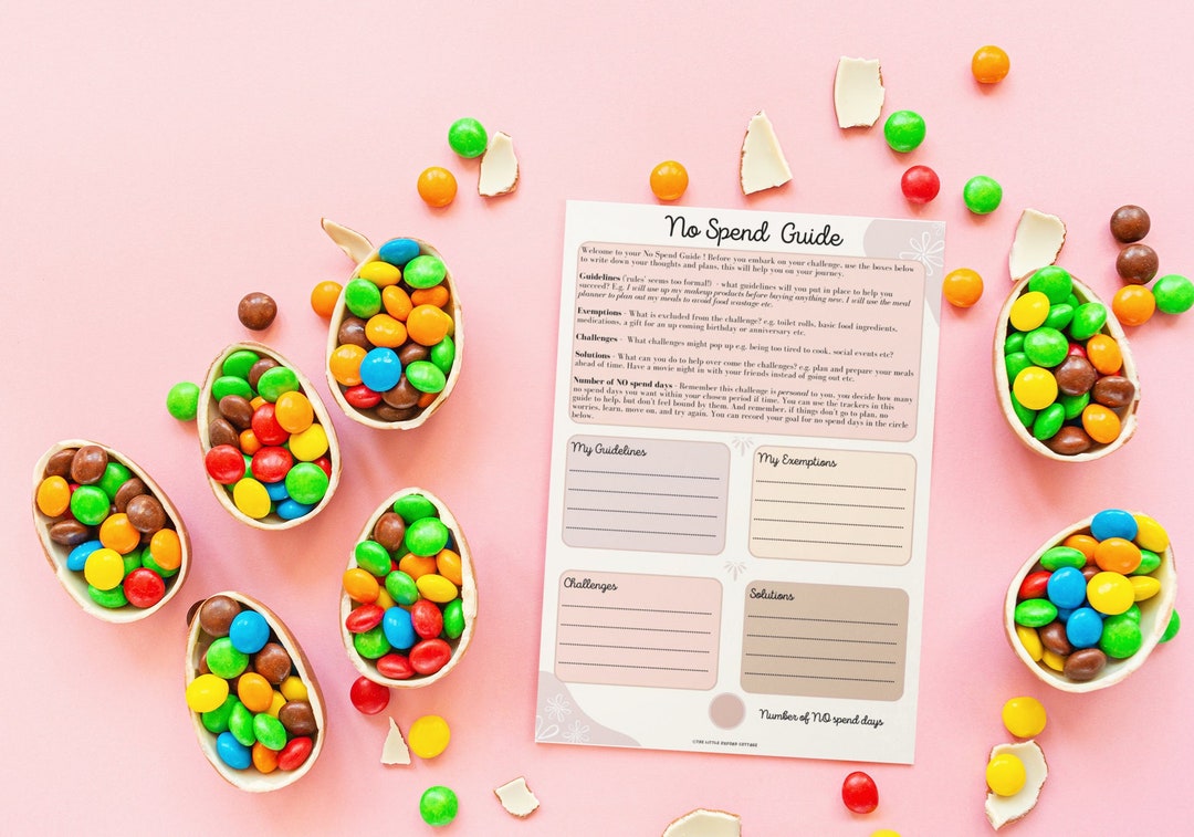 No Spend Guide No Spend Tracker Meal Planner No Spend Bundle Spending ...