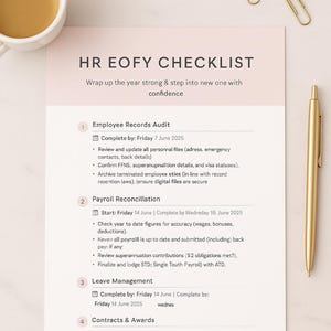 HR EOFY Checklist | End of Financial Year HR Guide | Employee File ...