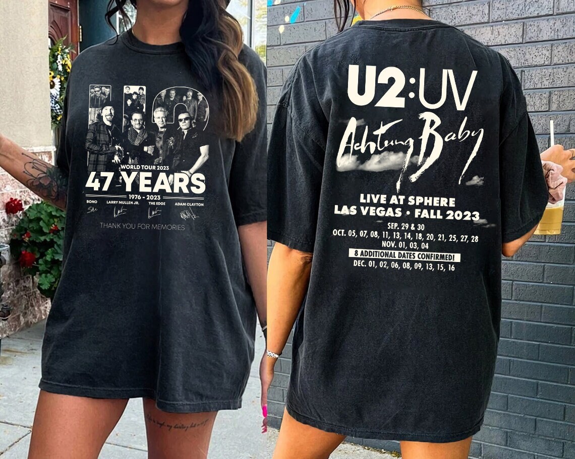 U2 World Tour 2023 shirt, Thank you for memories ,U2 concert fan shirt ...