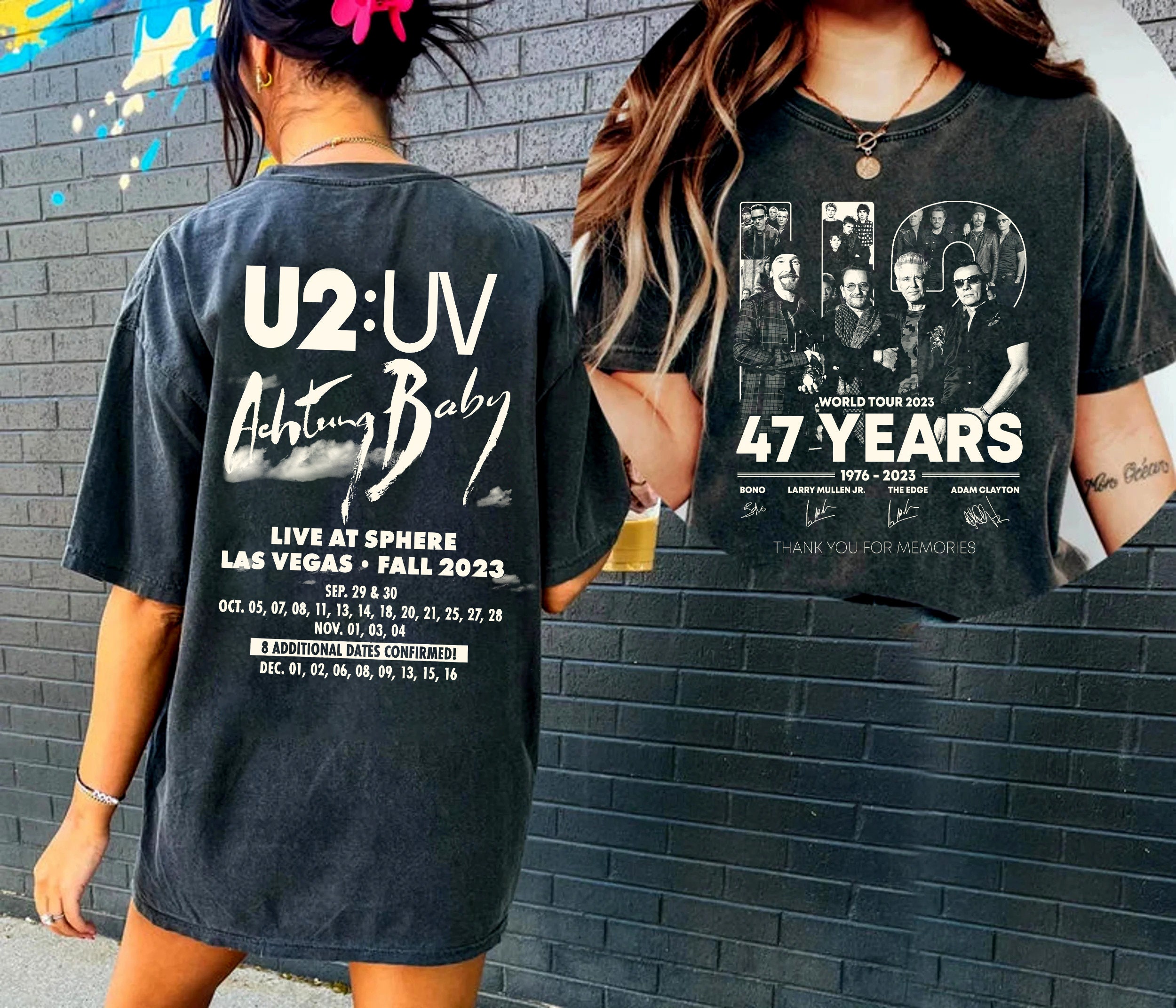 U2 World Tour 2023 shirt, Thank you for memories ,U2 concert fan shirt ...