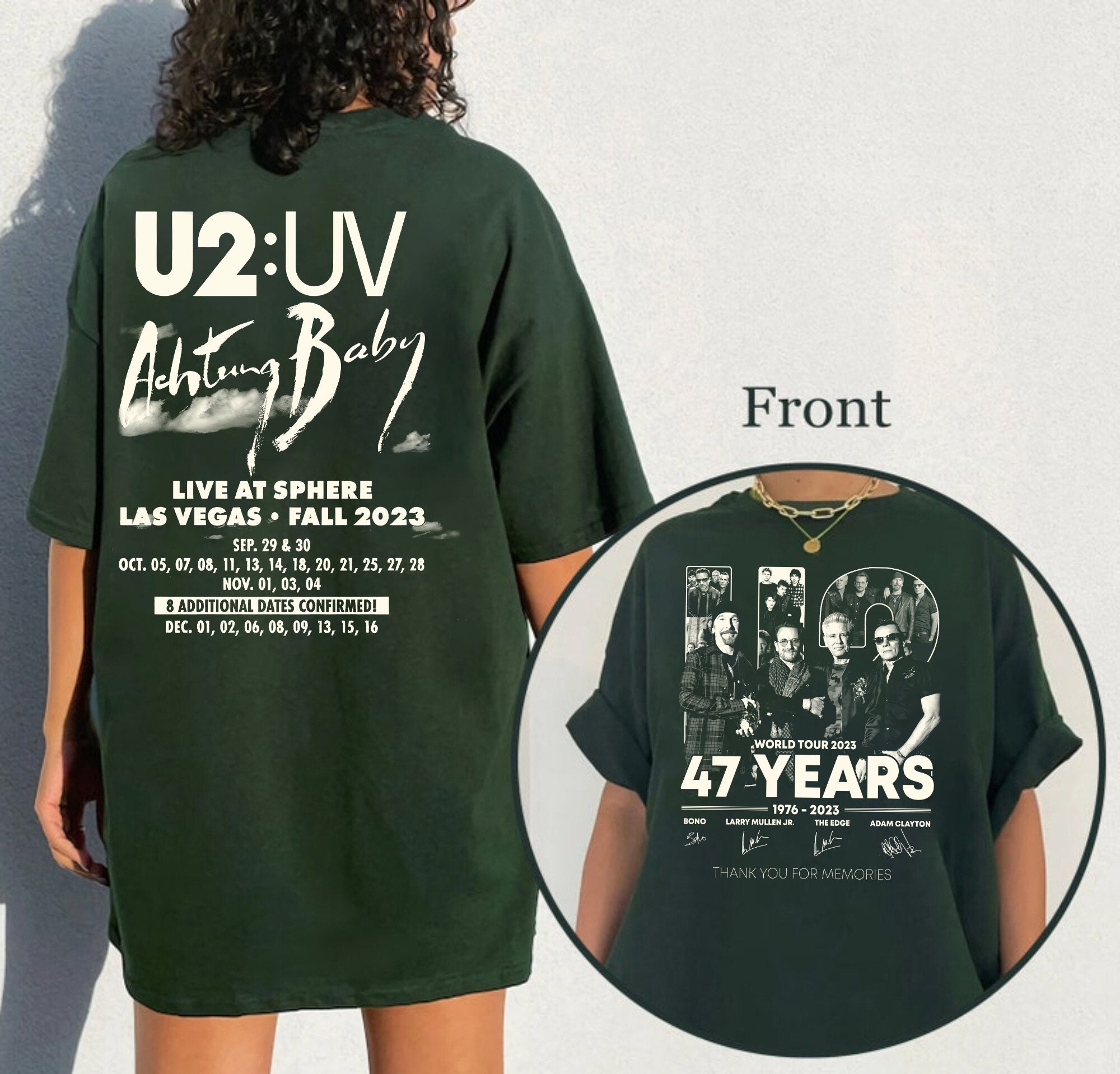 U2 World Tour 2023 shirt, Thank you for memories ,U2 concert fan shirt ...