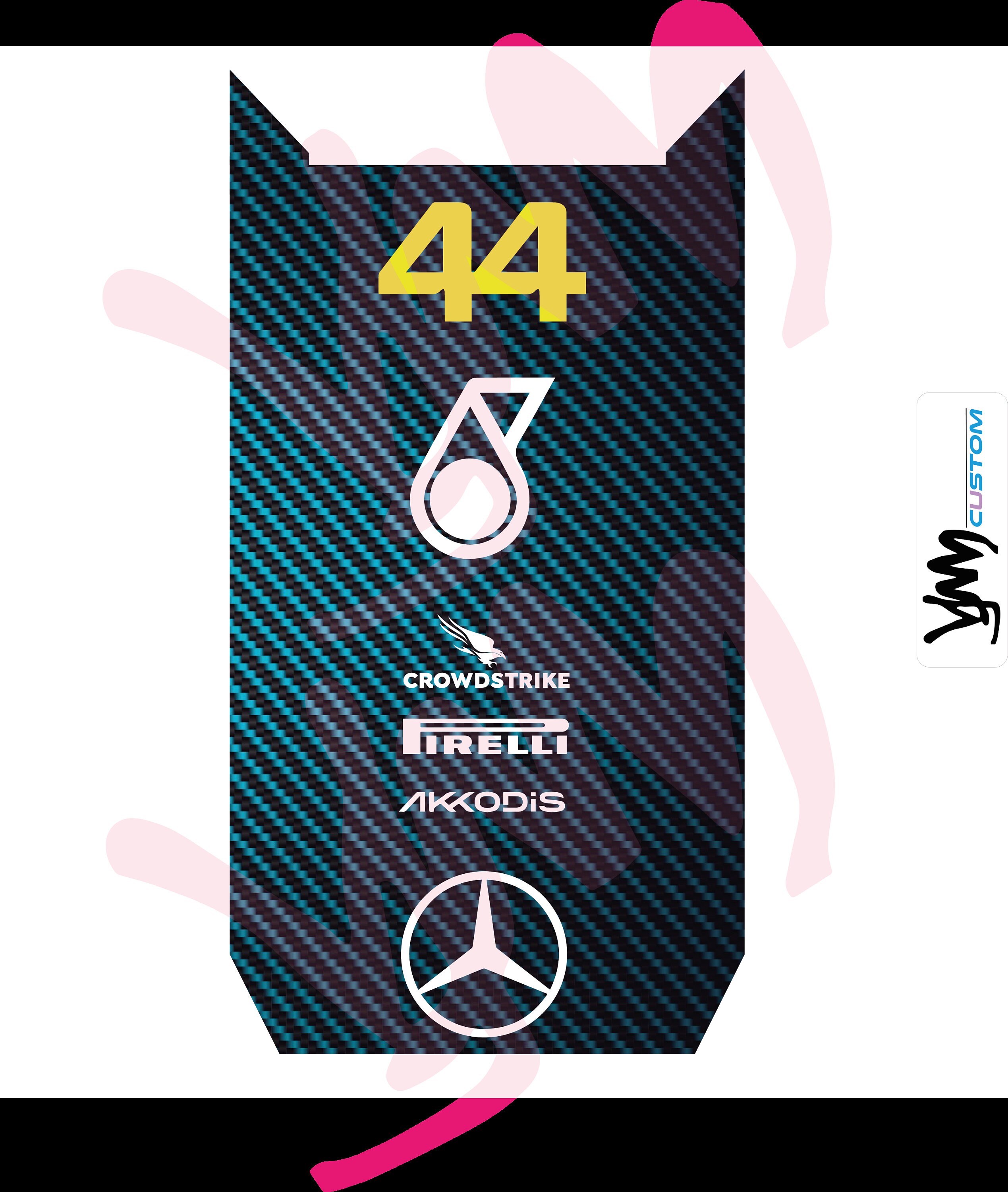 Stickers Mercedes AMG Petronas F1 Lewis Hamilton 44 George - Etsy