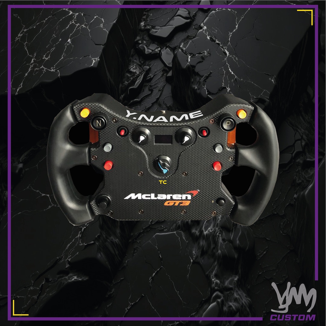 Personalized Name Sticker for Fanatec CSL Elite Mclaren Steering Wheel ...