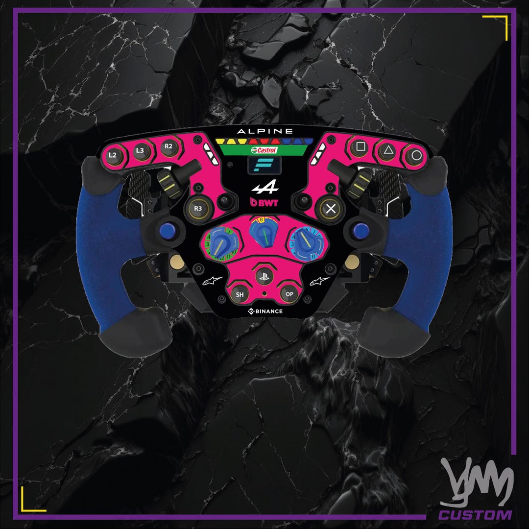 Stickers for Complete Fanatec Podium Steering Wheel Alpine BWT F1 Team ...