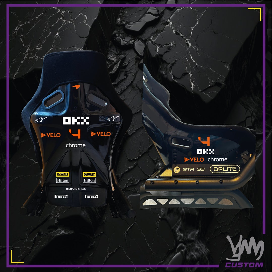 OPLITE Mclaren F1 Team Norris / Piastri Seat / Chassis Stickers - Etsy