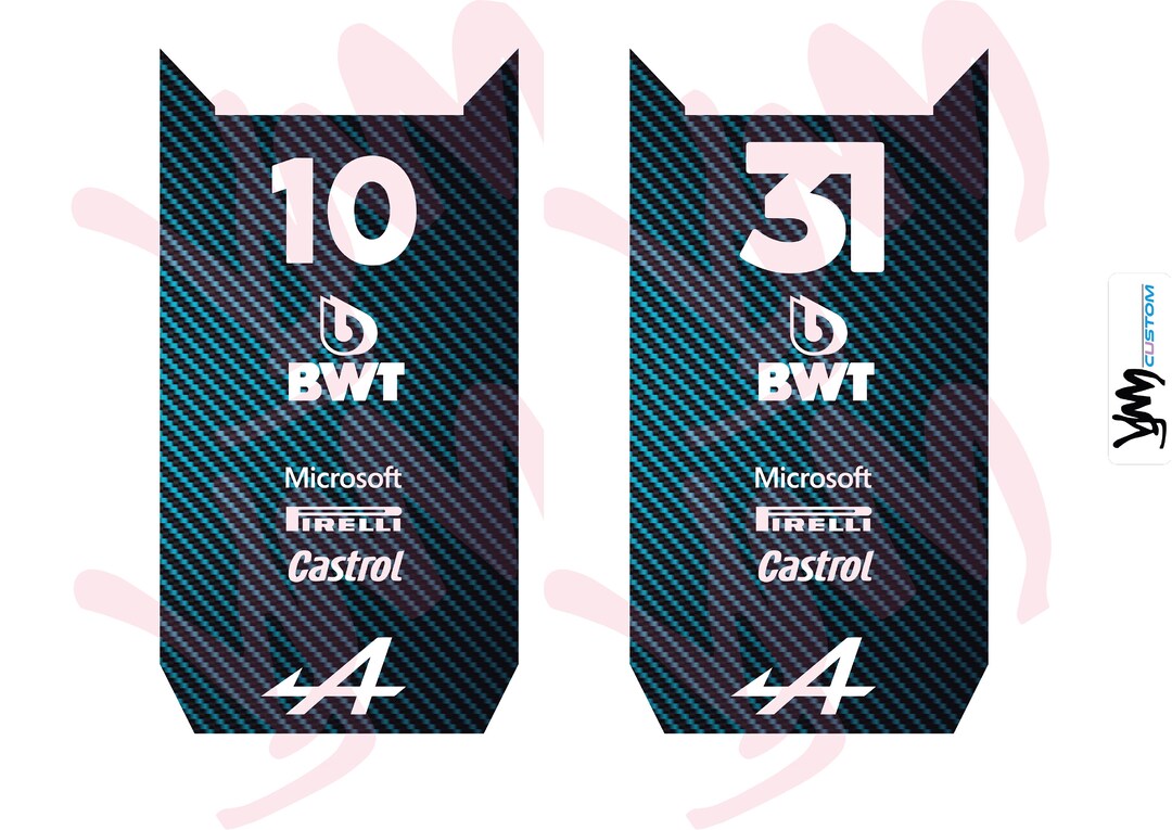 Stickers Alpine BWT F1 Pierre Gasly 10 Esteban Ocon 31 - Etsy