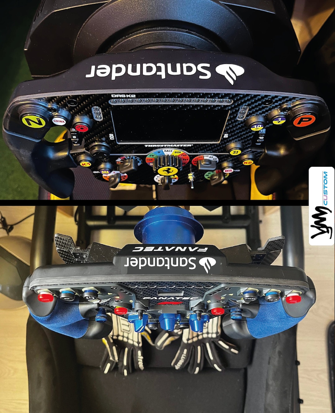 Santander Sticker for Thrustmaster Ferrari SF1000 or Fanatec - Etsy