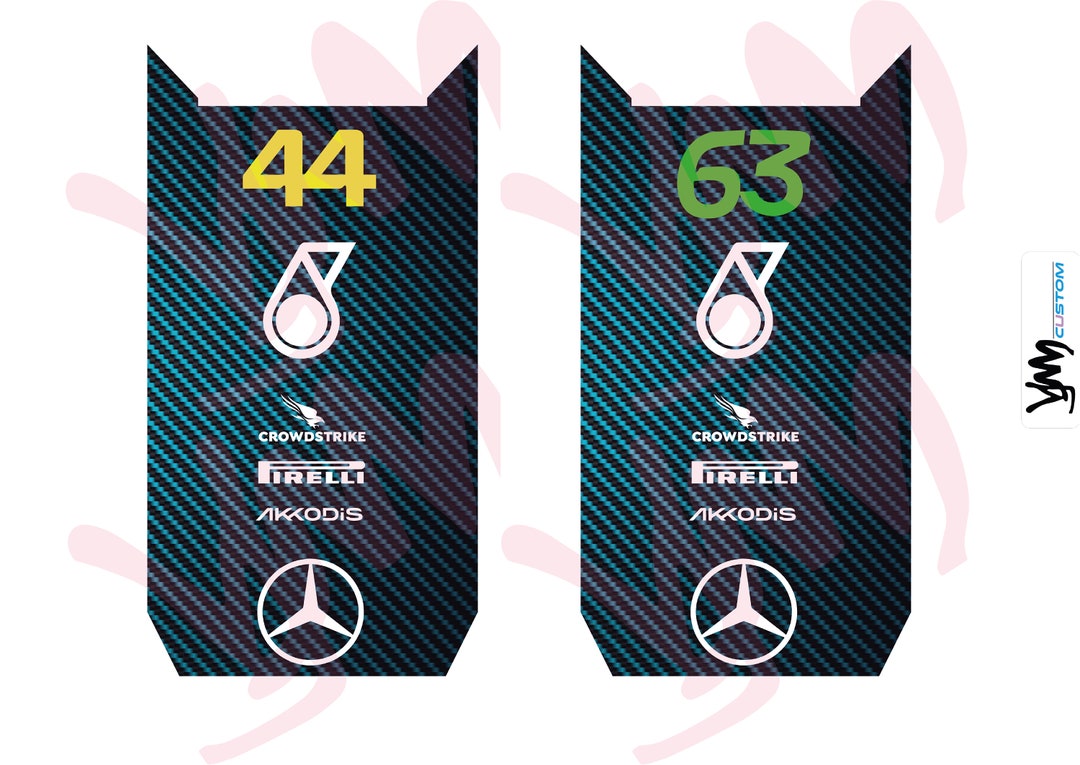 Stickers Mercedes AMG Petronas F1 Lewis Hamilton 44 George - Etsy