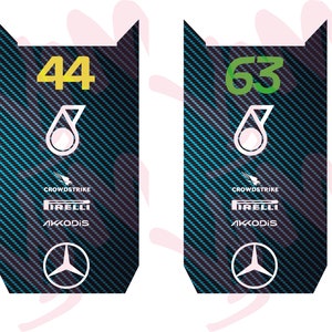 Stickers Mercedes AMG Petronas F1 Lewis Hamilton 44 George - Etsy