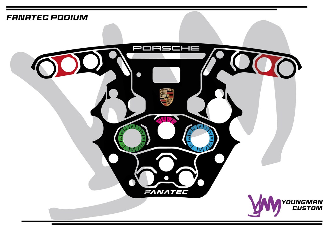 Fanatec Podium Complete Steering Wheel Stickers - Porsche - Etsy