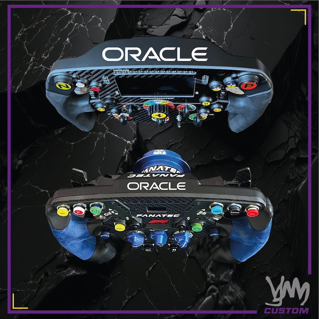 Oracle Redbull Sticker for Thrustmaster Ferrari SF1000 Steering Wheel ...