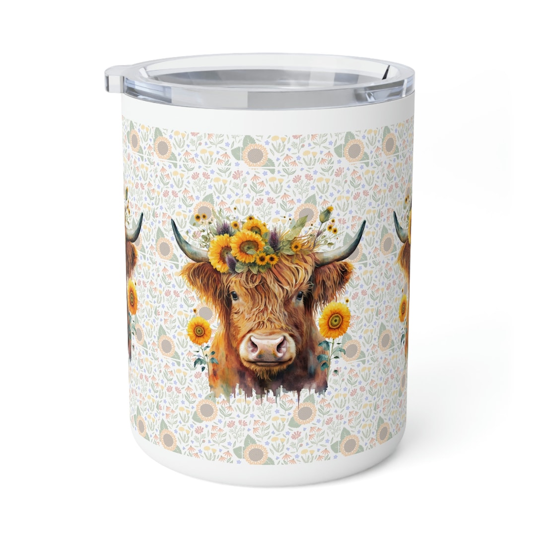 Highland Cow Cup Highland Cow Gift Cow Lover Gift Farmhouse Style Decor ...