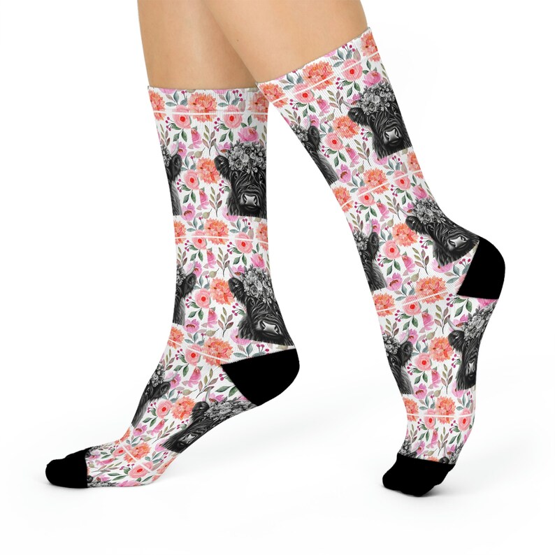 Highland Cow Socks, Allover Highland Cow Design, Unique Gift for ...