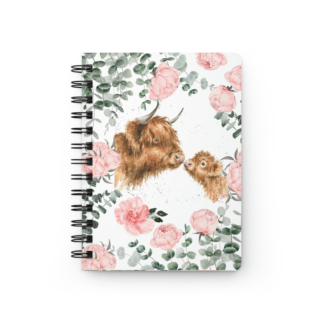 Highland Cow Journal Cow Lover Gift Highland Cow Gift Teacher Notebook ...