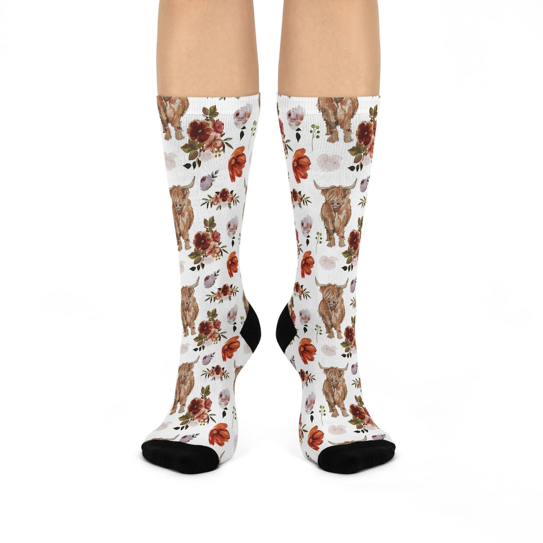 Highland Cow Socks Highland Cow Gift Cow Lover Gift Highlander Cow ...