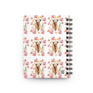 Highland Cow Print Journal, Wildflowers, Gift for Writers, Teacher ...