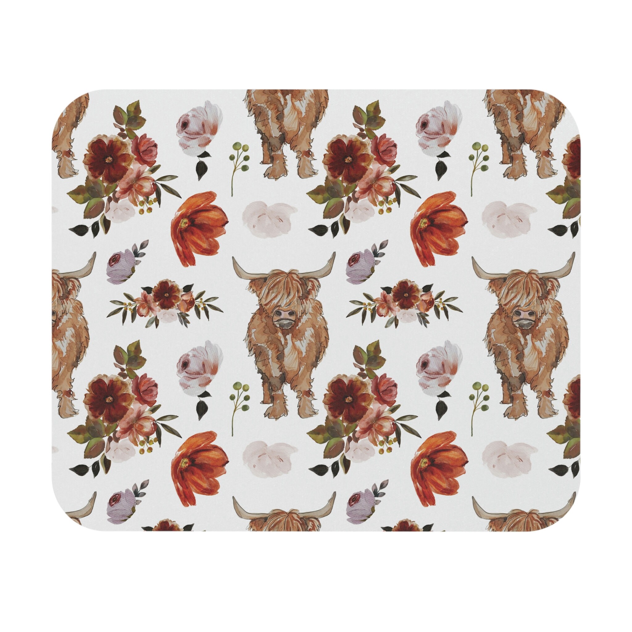 Highland Cow Mouse Pad Highland Cow Gift for Cow Lover Gift Scottish ...