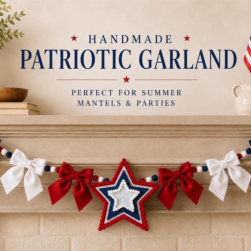 Americana Star Garland - Etsy
