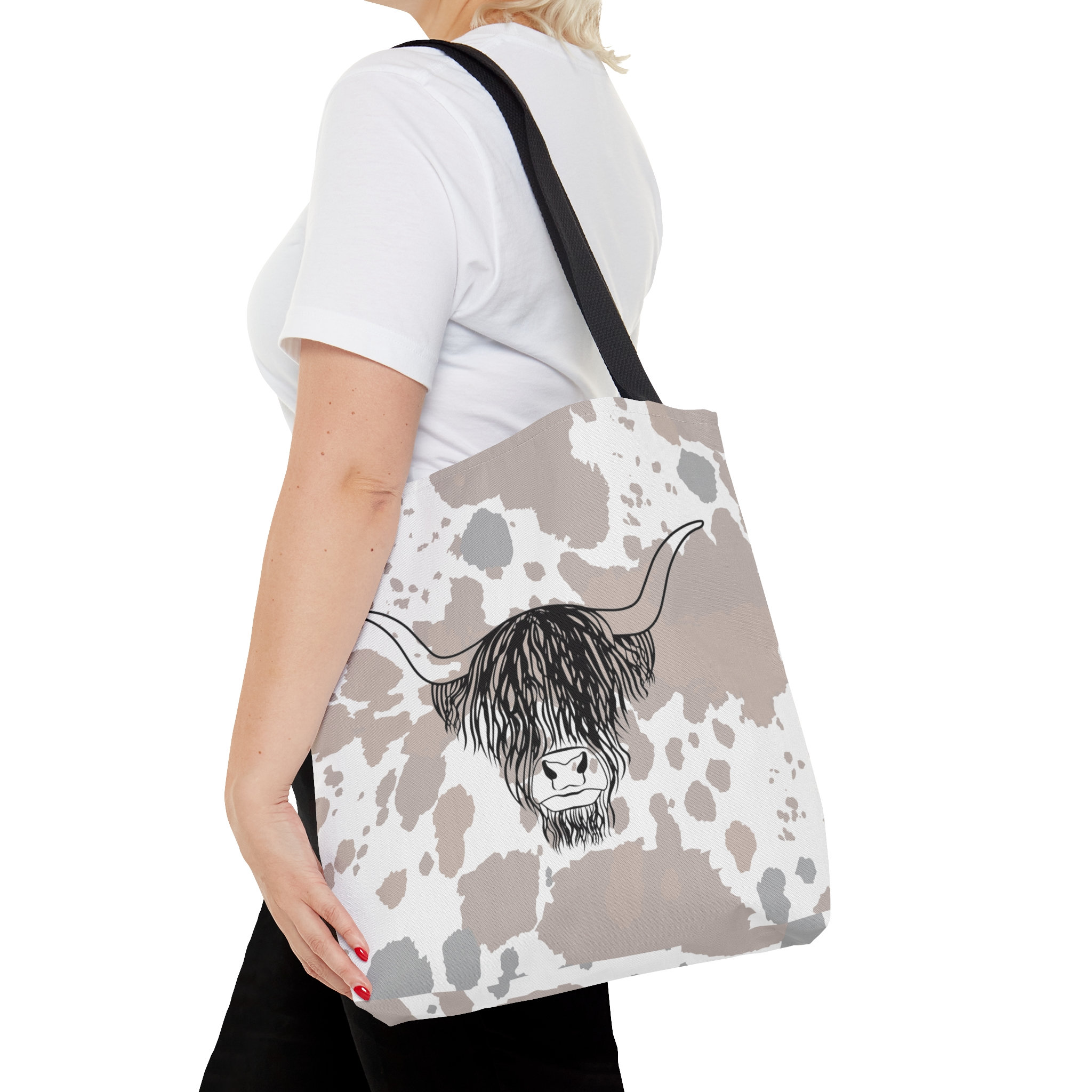 Highland Cow Tote Bag Cow Lover Gift Cowhide Tote Bag Farm - Etsy