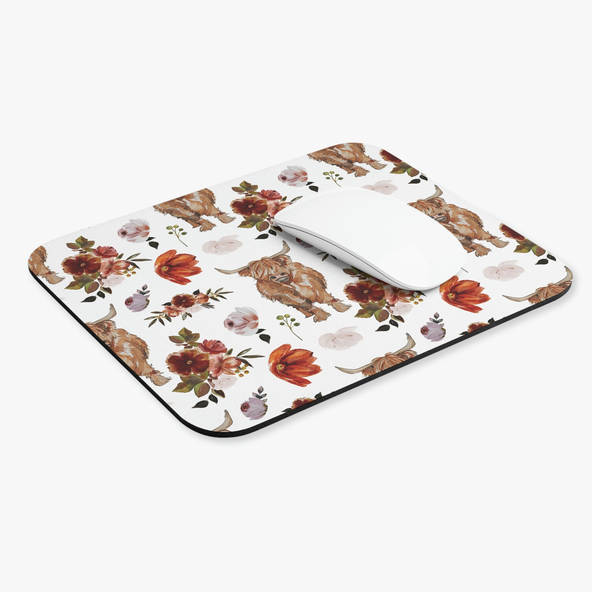 Highland Cow Mouse Pad Highland Cow Gift for Cow Lover Gift Scottish ...