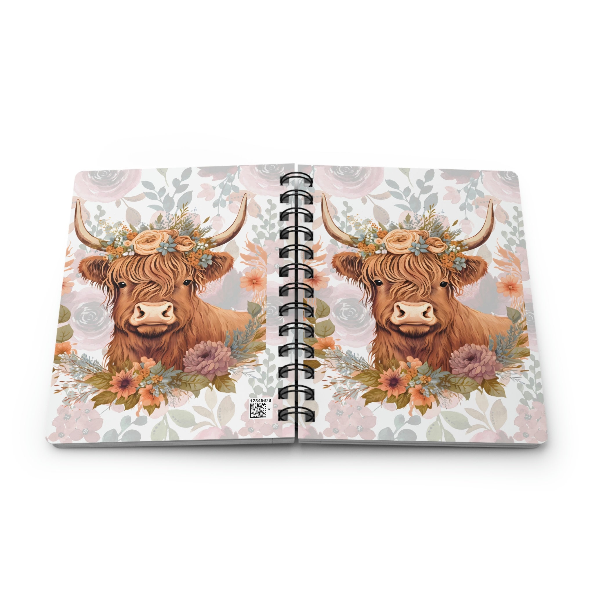 Highland Cow Journal for Recipes Cow Lover Gift Highland Cow Notebook ...