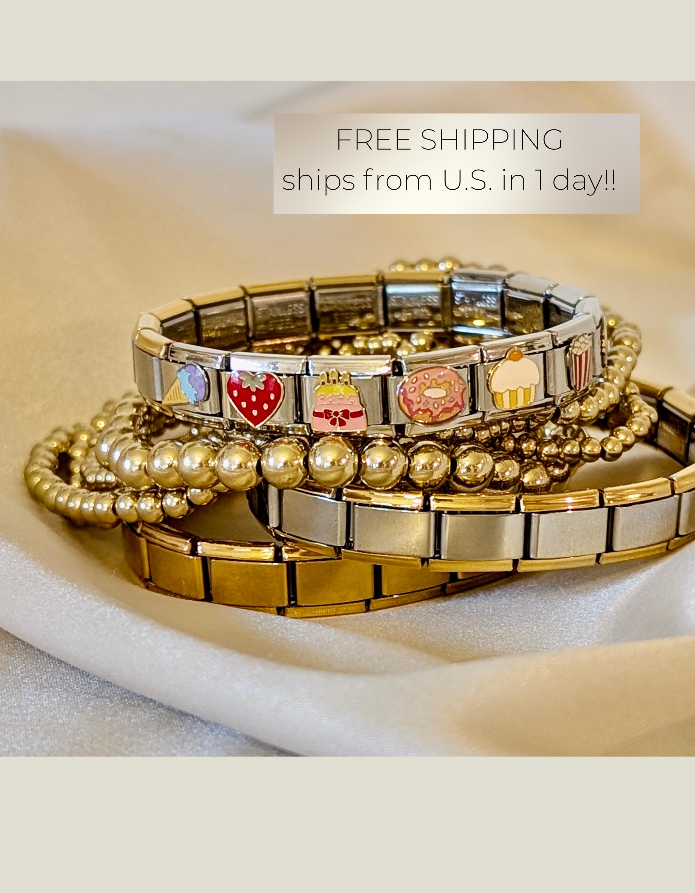 Personalized Italian Charm Bracelet, Graduation Gift for Her - Etsy