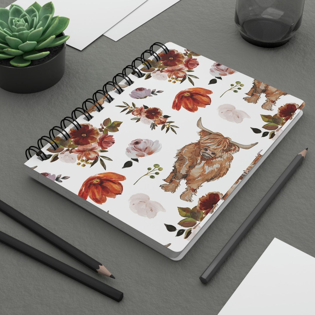 Highland Cow Notebook Cow Lover Gift Journal Writer Gift Student Blank ...