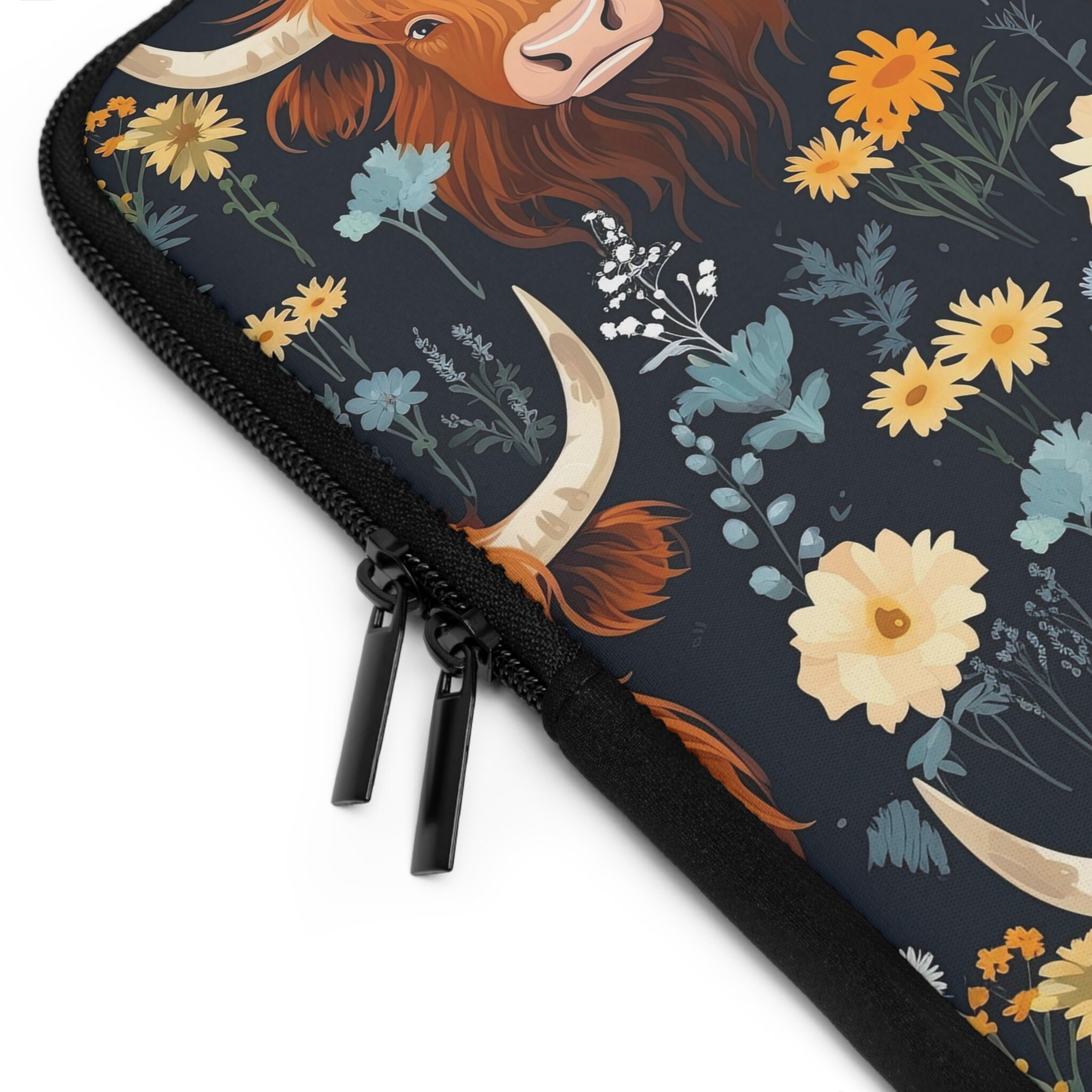 Highland Cow Laptop Sleeve Cow Laptop Cover Highland Cow Gift Cow Lover ...