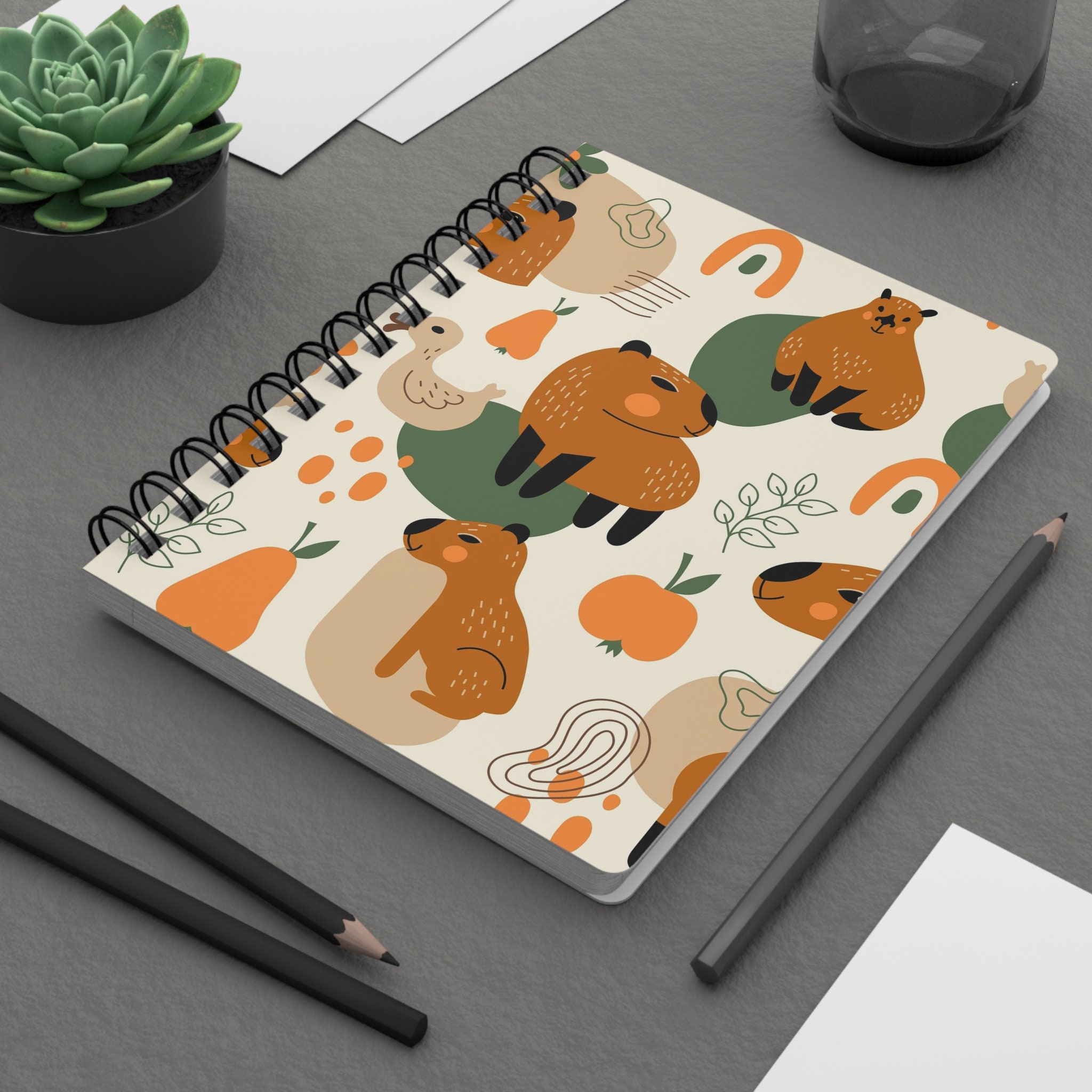 Capybara Notebook Capy Blank Writing Journal Book for Notes Cute ...