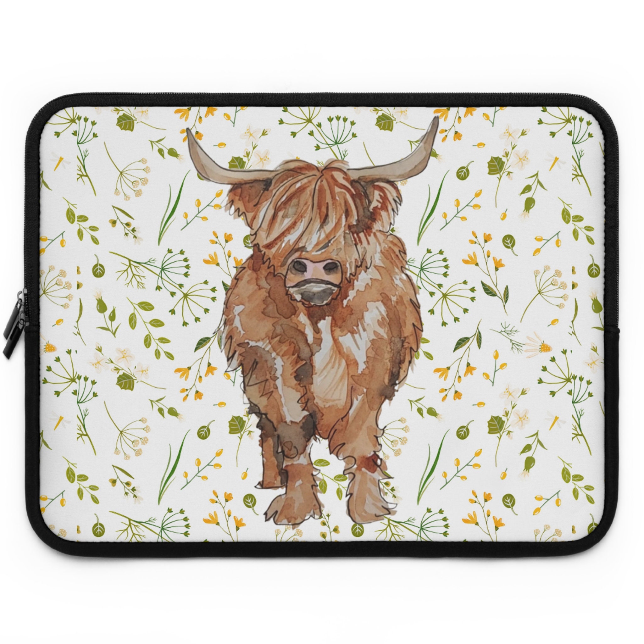 Highland Cow Laptop Sleeve Cow Laptop Cover Highland Cow Gift - Etsy