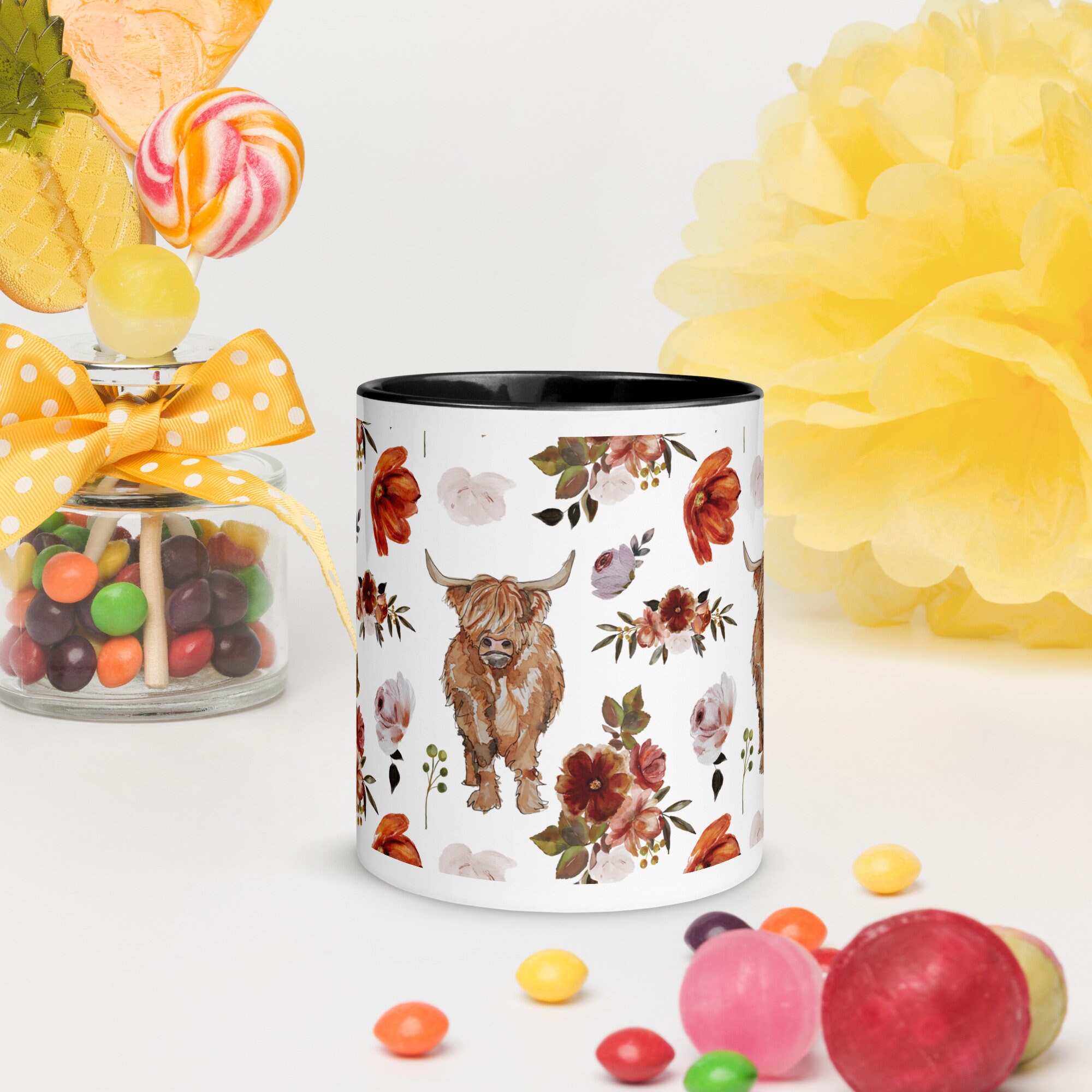 Highland Cow Coffee Cup Cute Coffee Cup Cow Coffee Cup Cow - Etsy