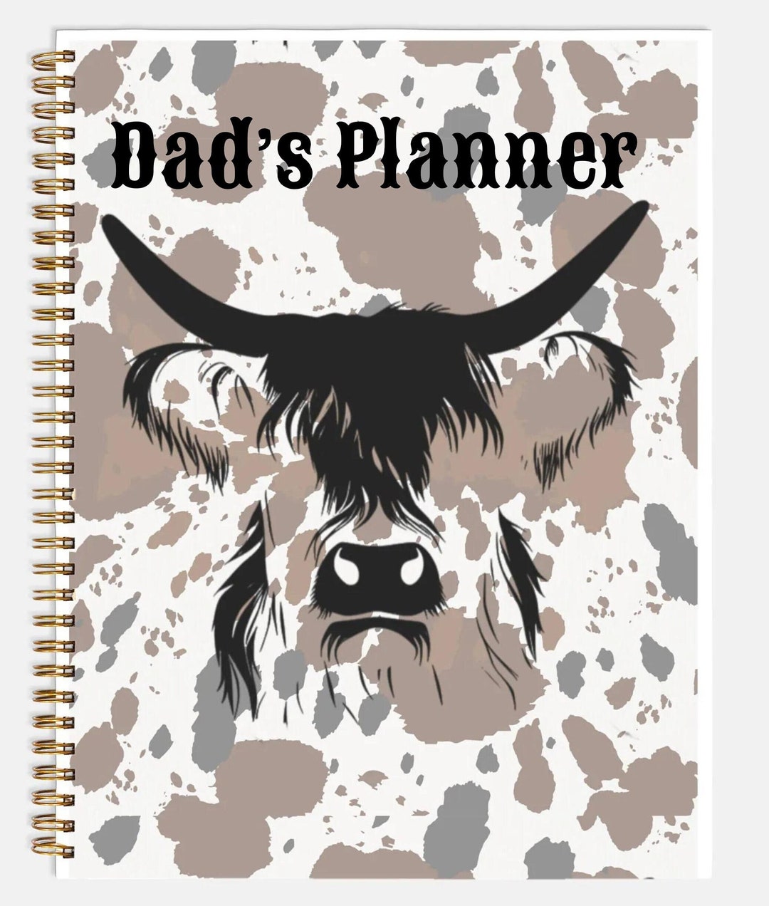 Highland Cow Planner Highland Cow Gift Cow Planner Personalized 2024 ...