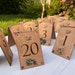 Eucalyptus & Floral Wood Wedding Table Numbers, Rustic Wedding Wooden ...