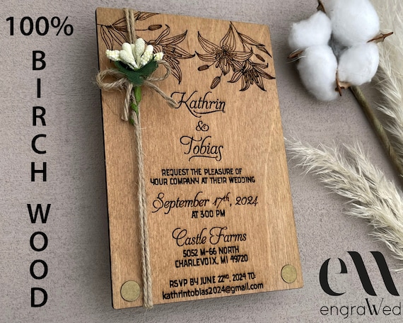 Diy Wooden Wedding Invitations This Rustic Boho Long Hollow Ranch