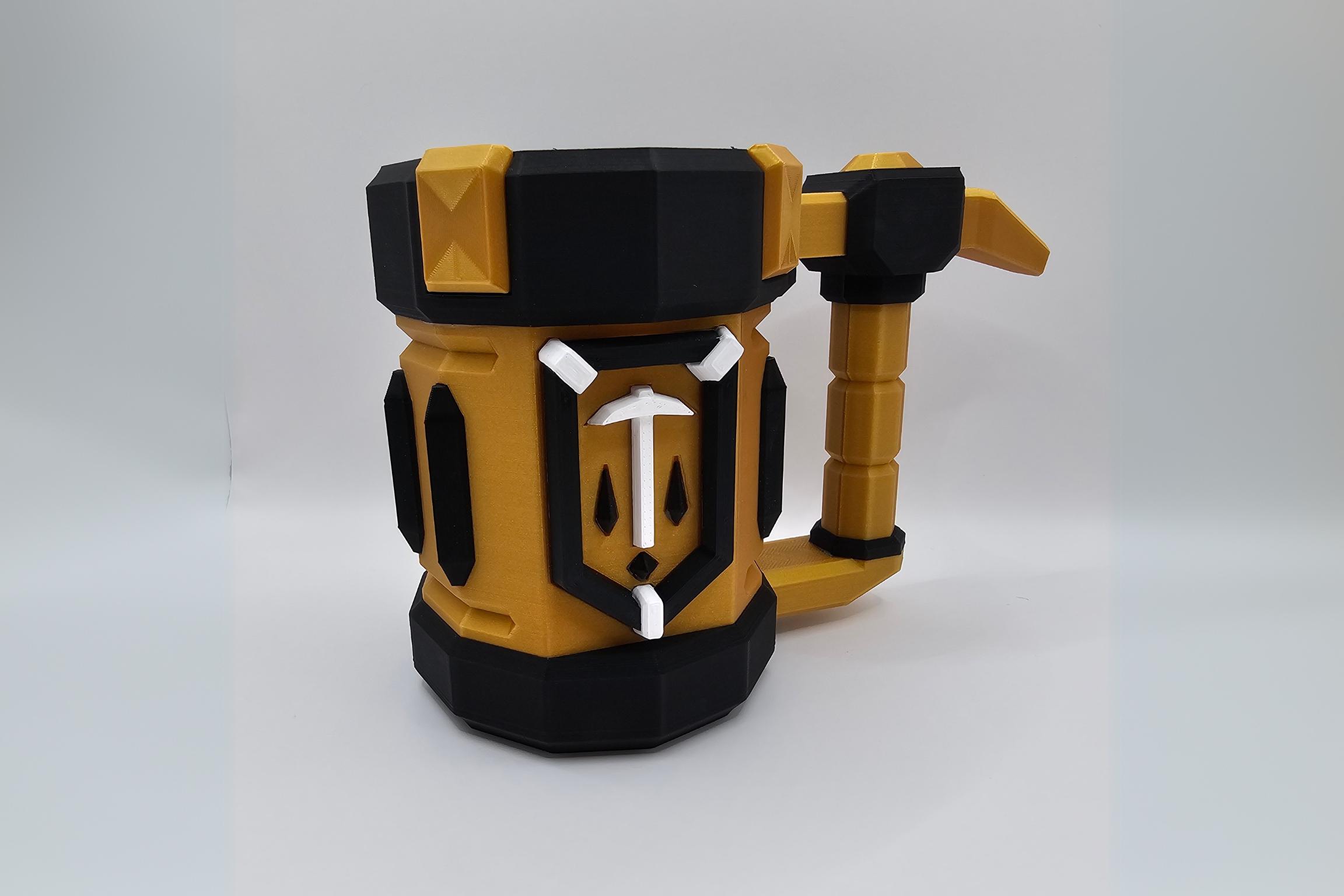 Deep Rock Galactic Mug 3D Printed Game Prop Cosplay Silver Gold Pickaxe ...