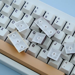 Coffee Cafe Theme Keycaps Set 129pc, White & Black Custom Keycaps ...