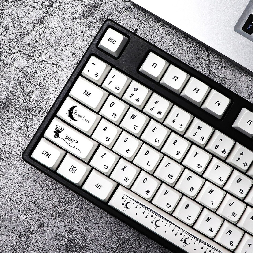Star Moon Theme Space Keycaps Set 138pc White Aesthetic ISO - Etsy Canada