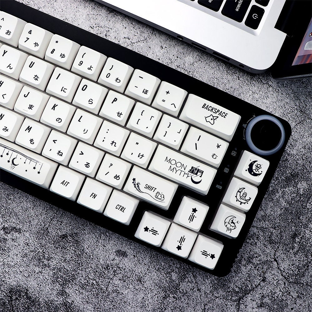 Star Moon Theme Space Keycaps Set 138pc White Aesthetic ISO - Etsy Canada