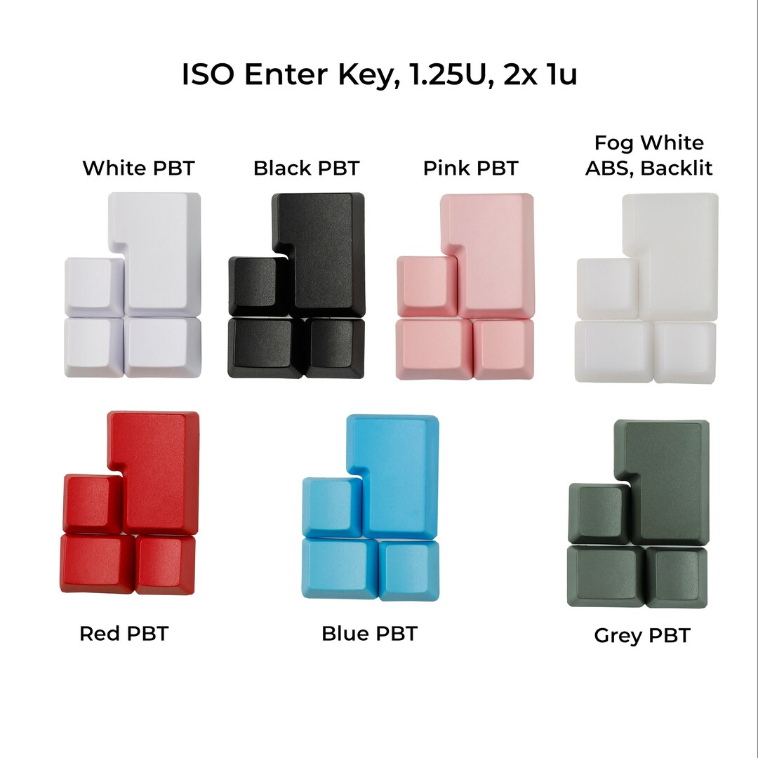 ISO Enter Key 1.25U 1U Keycap Modifiers OEM Profile, PBT for Mechanical ...