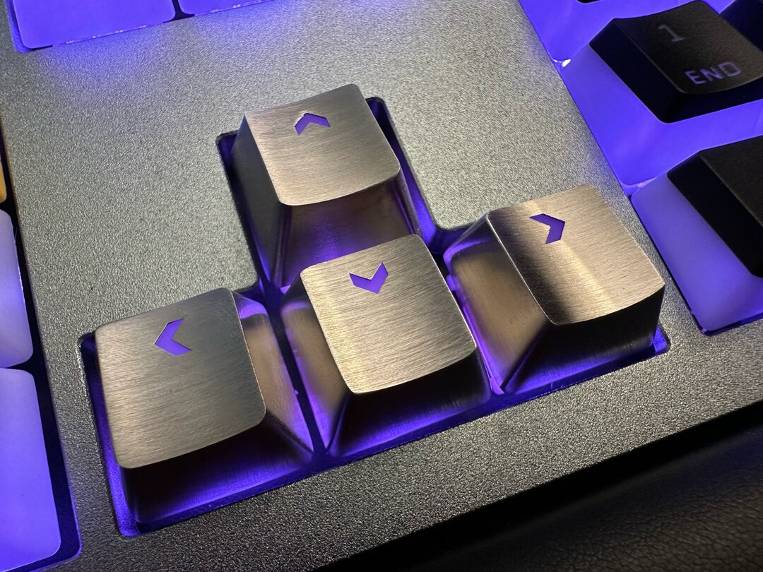 Stainless Steel Metal Keycaps Silver Arrow Keys Cherry MX - Etsy