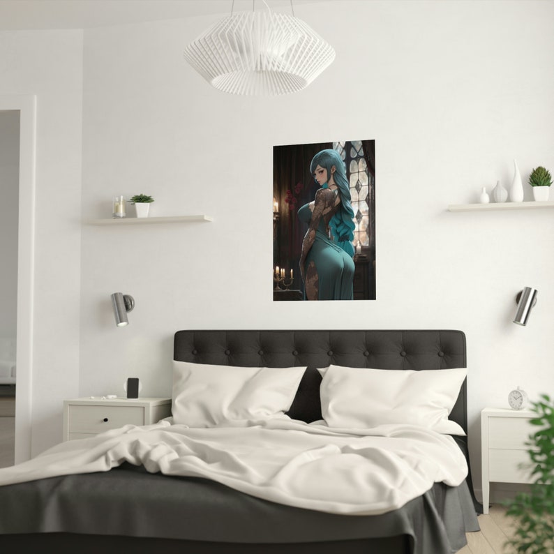 Anime Girl Poster Hot Anime Girl Print Cartoon Otaku Poster Etsy