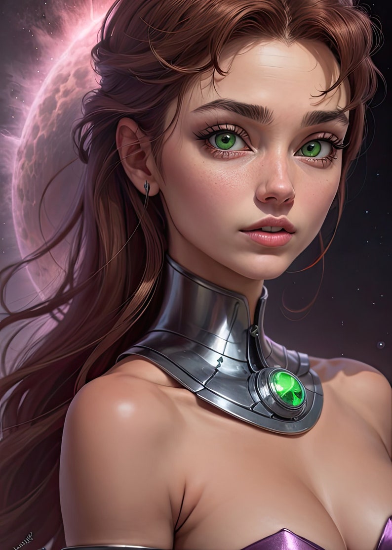 Teen Titans Starfire Poster Hot Girl Cartoon Print Starfire Otaku Teen