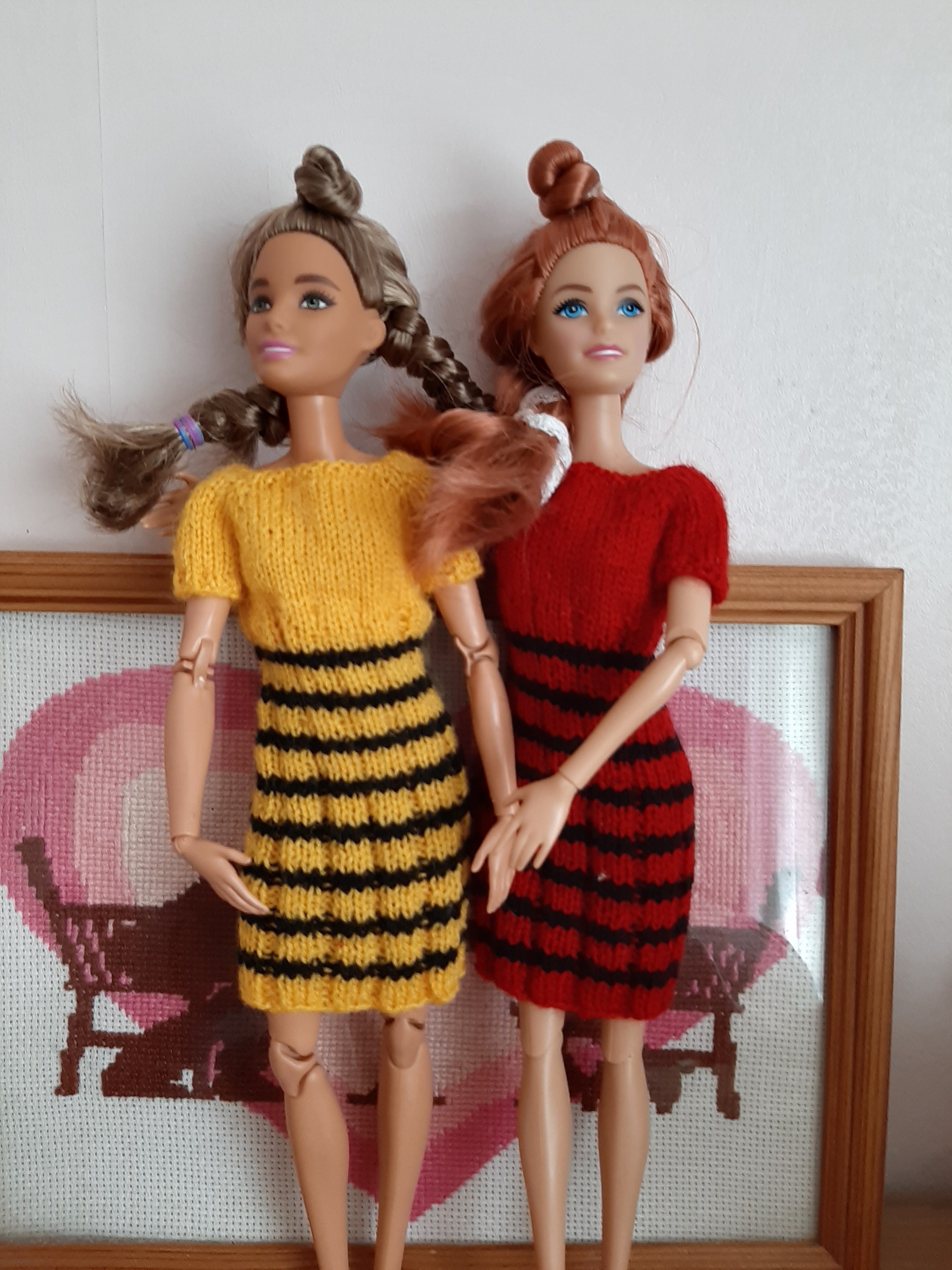 Barbie Mini Dress, Barbie Two-colour Dress, Barbie Short Sleeve Dress ...