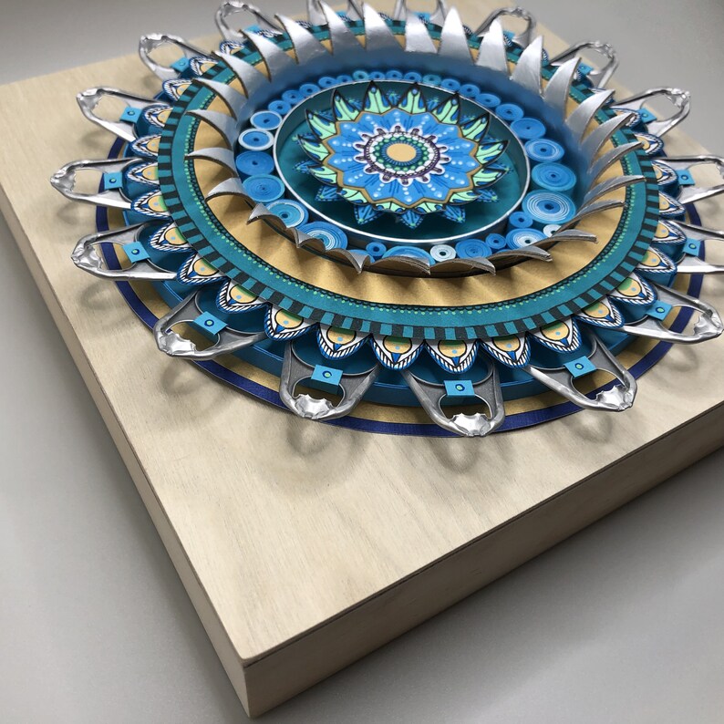 Three-dimensional Mandala Sculpture Made of Cut Paper and Upcycled ...