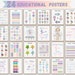 Set of 24 Educational Posters,classroom Decor, Nursery Wall Art ...