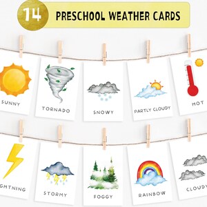 Weather Poster, Seasons Chart, Kids Wall Decor, Educational Print ...