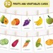 30 Fruits and Vegetables Cards,printable Flash Cards, Preschool ...