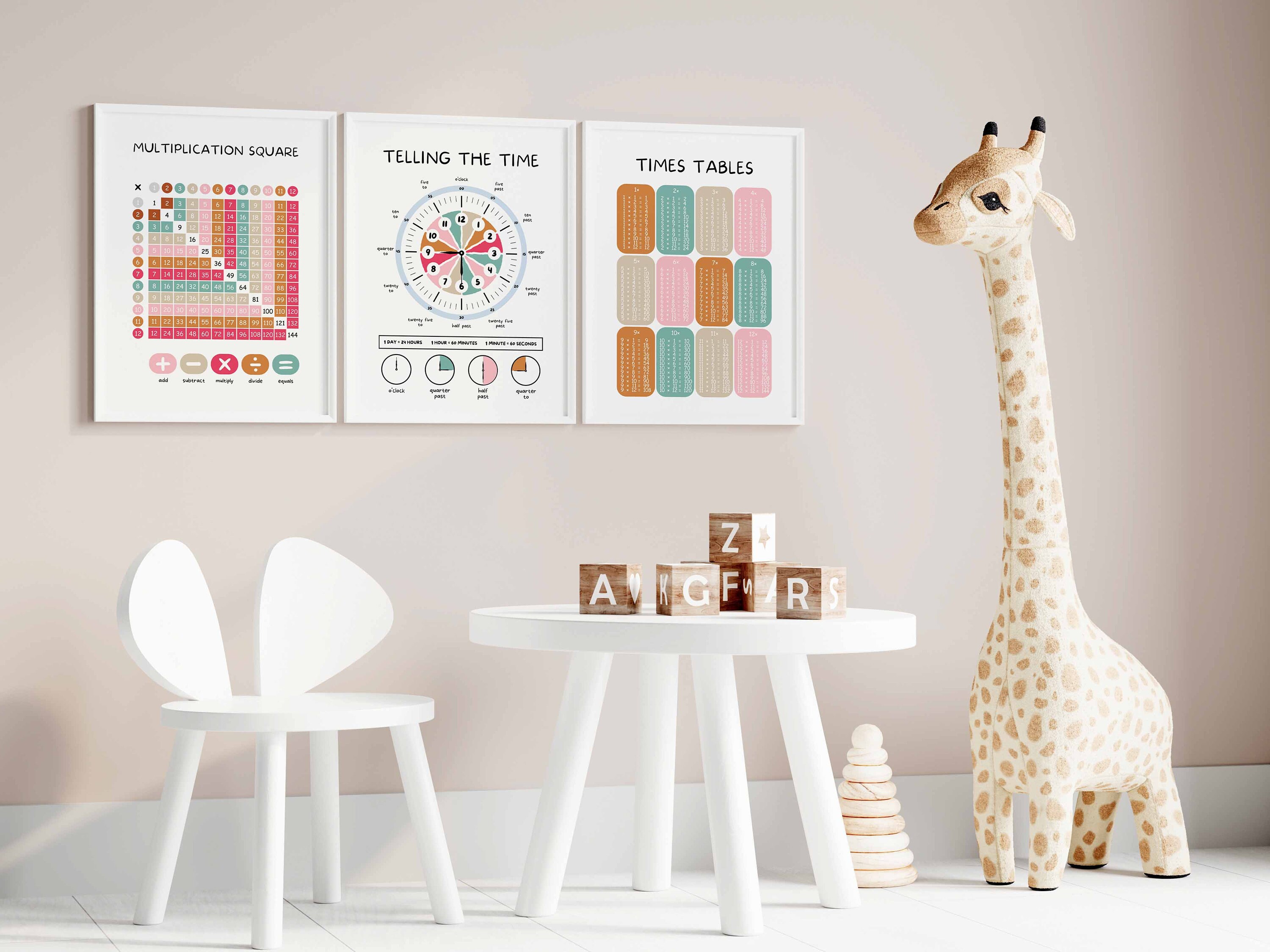 Classroom Decor Bundle, Set of 24 Educational Posters, Homeschool ...